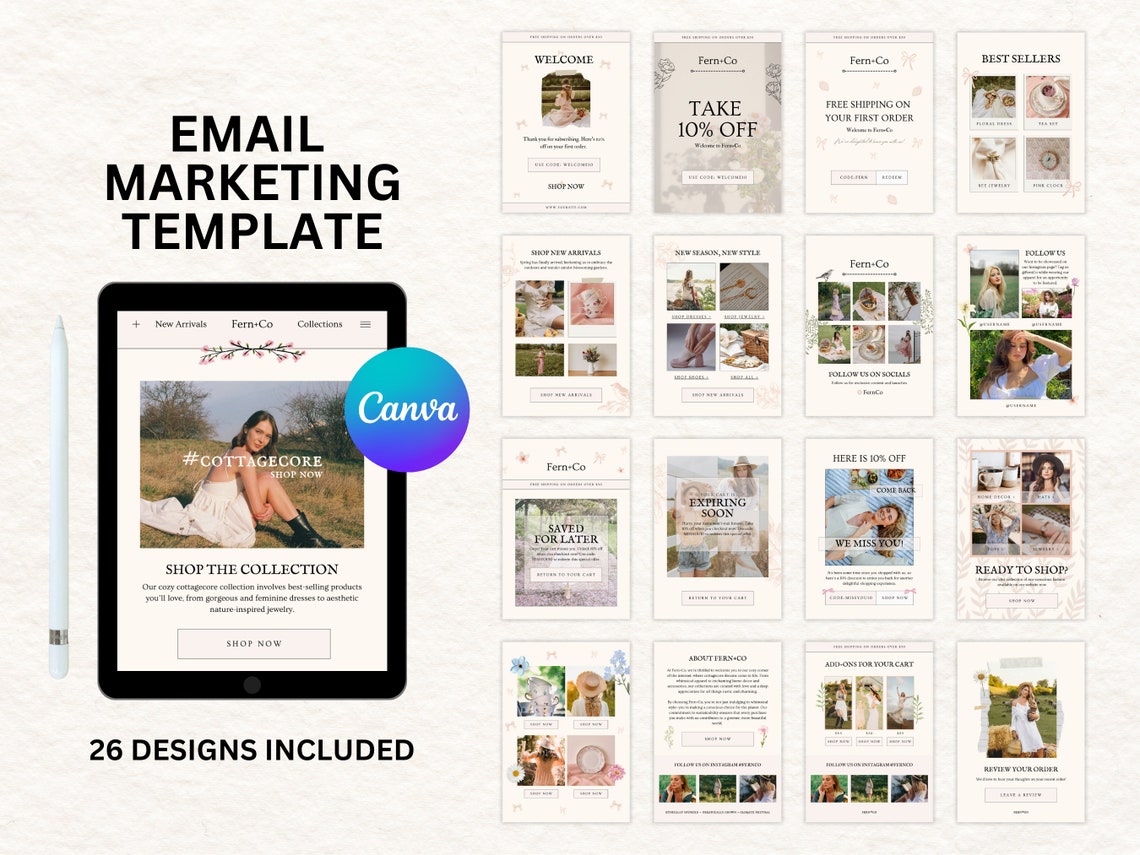 Email Marketing Templates, Canva Newsletter Template, Mailing List ...