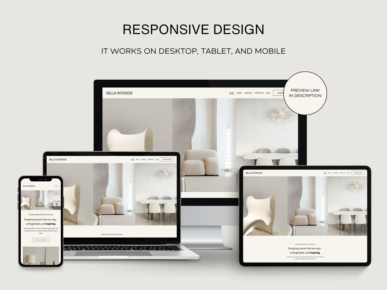 Squarespace Template for Interior Designers, Squarespace 7.1 Interior ...
