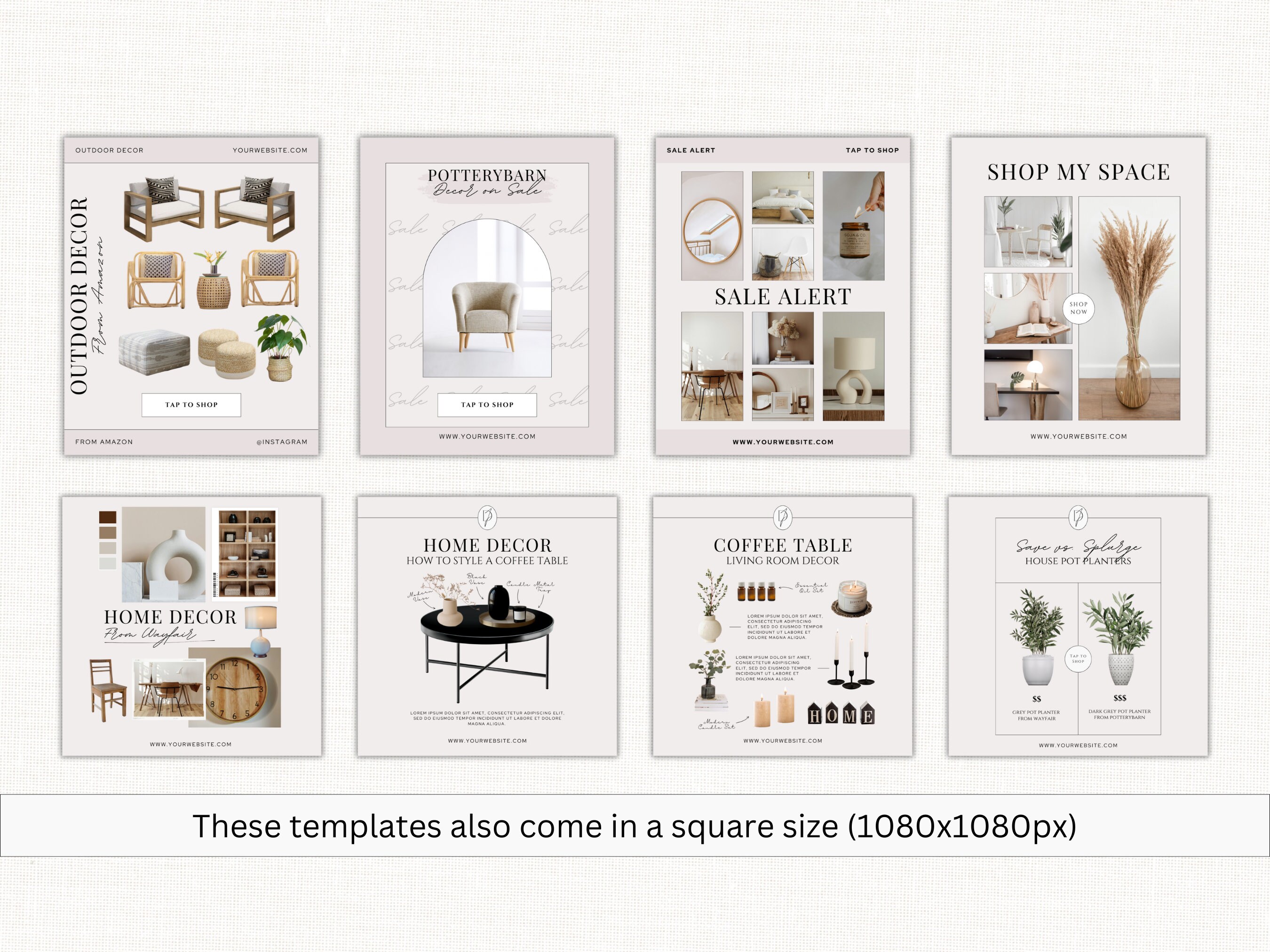 LTK Home Decor Template, Social Media Template, Interior Design ...