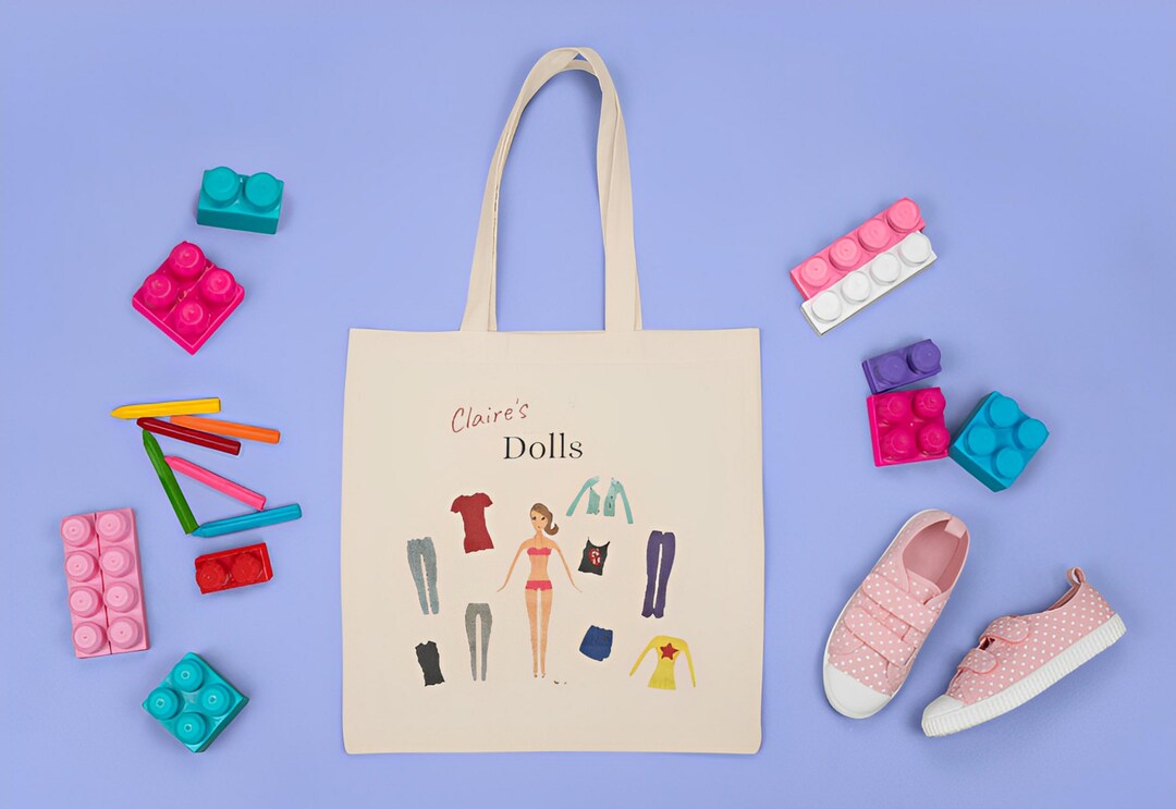 Kids Fashion Dolls Tote Bag / Personalized / Size 15 X 16 / Graphic on ...
