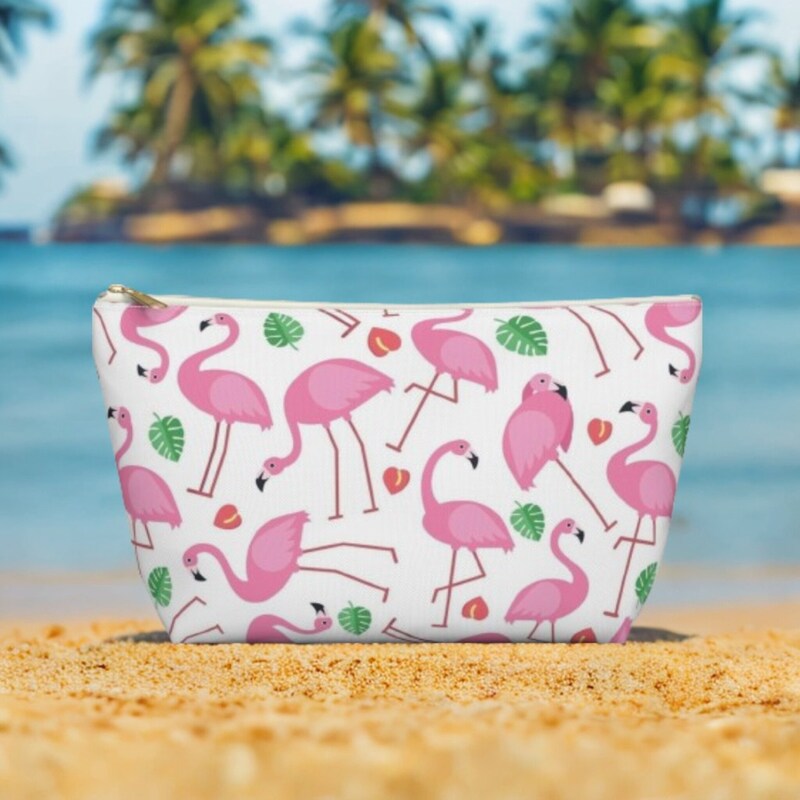 Flamingo Makeup Bag - Etsy