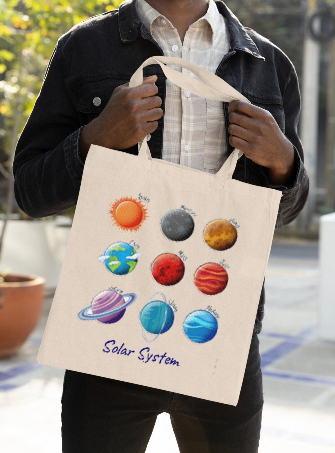 Solar System Tote Bag / 1 Size 15 X 16 / Graphic on Both Sides - Etsy