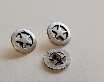 Texas Ranger Star Smooth Concho - Etsy