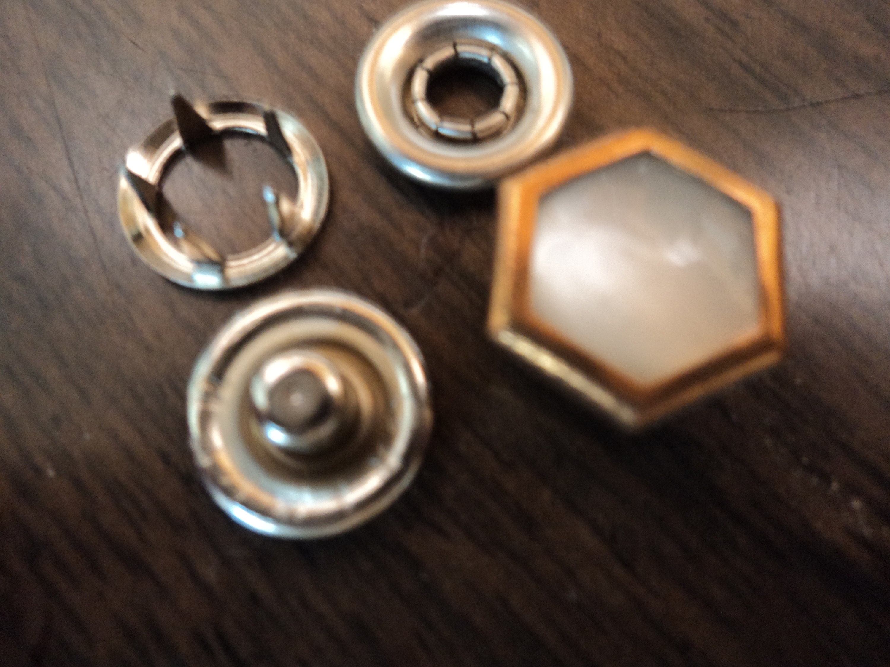 Western Hexagonal White Polyester Pearl Gold Rim. Size 18 1 - Etsy