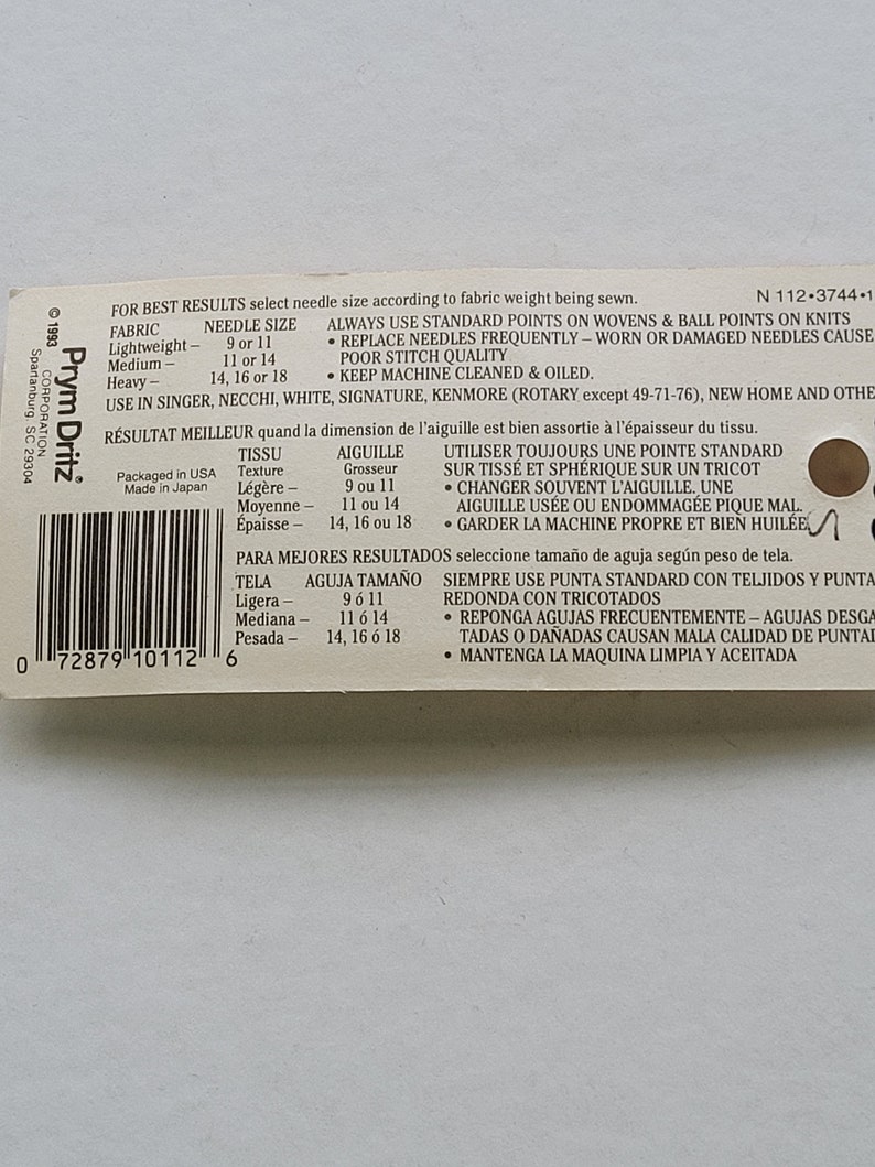 Standard Point Sewing Machine Needles, Standard Point, Size 16 (100). 4 ...