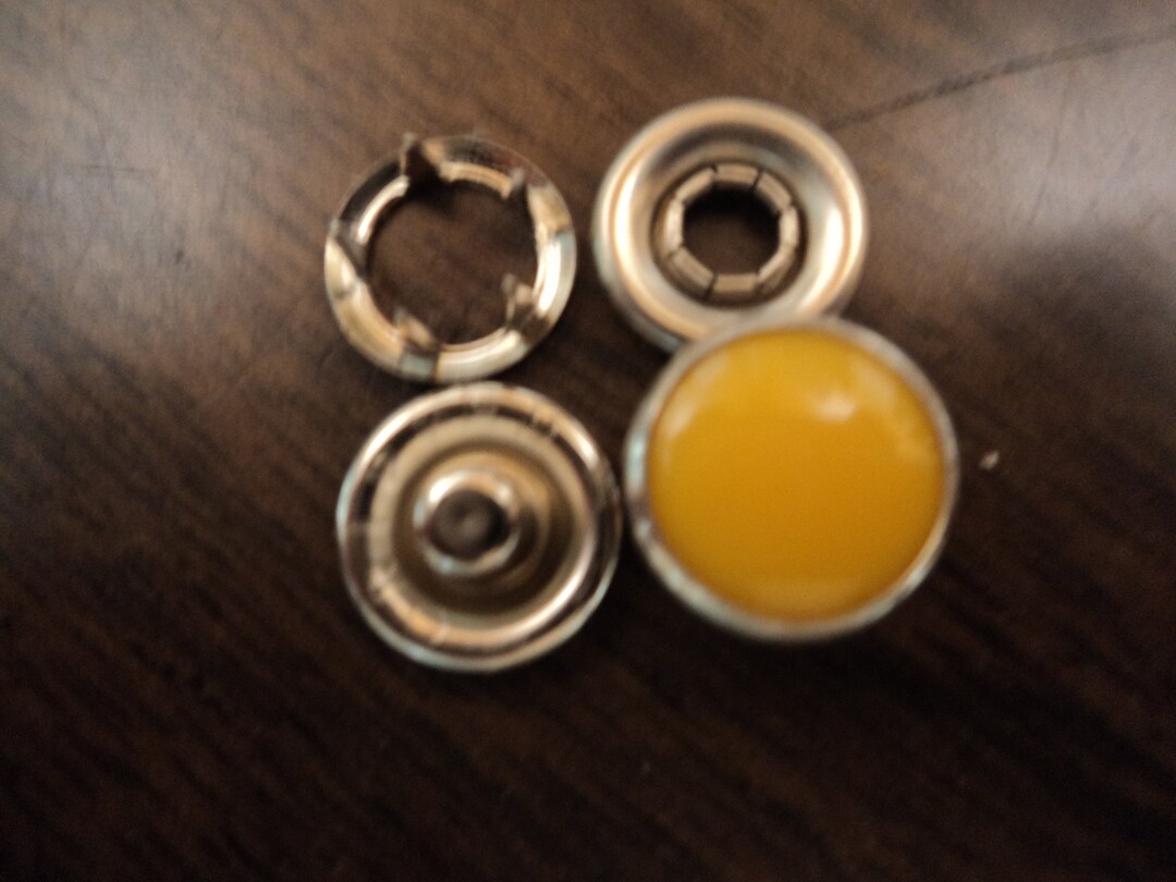 Gold 4 Part Nylon Western Pearl Snap Fastener-7/16" Diameter Pearl. 1 ...