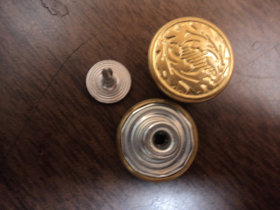 Jean Tack Button & Tack. Made in USA by Scovill Fasteners. GOLD. 1 ...