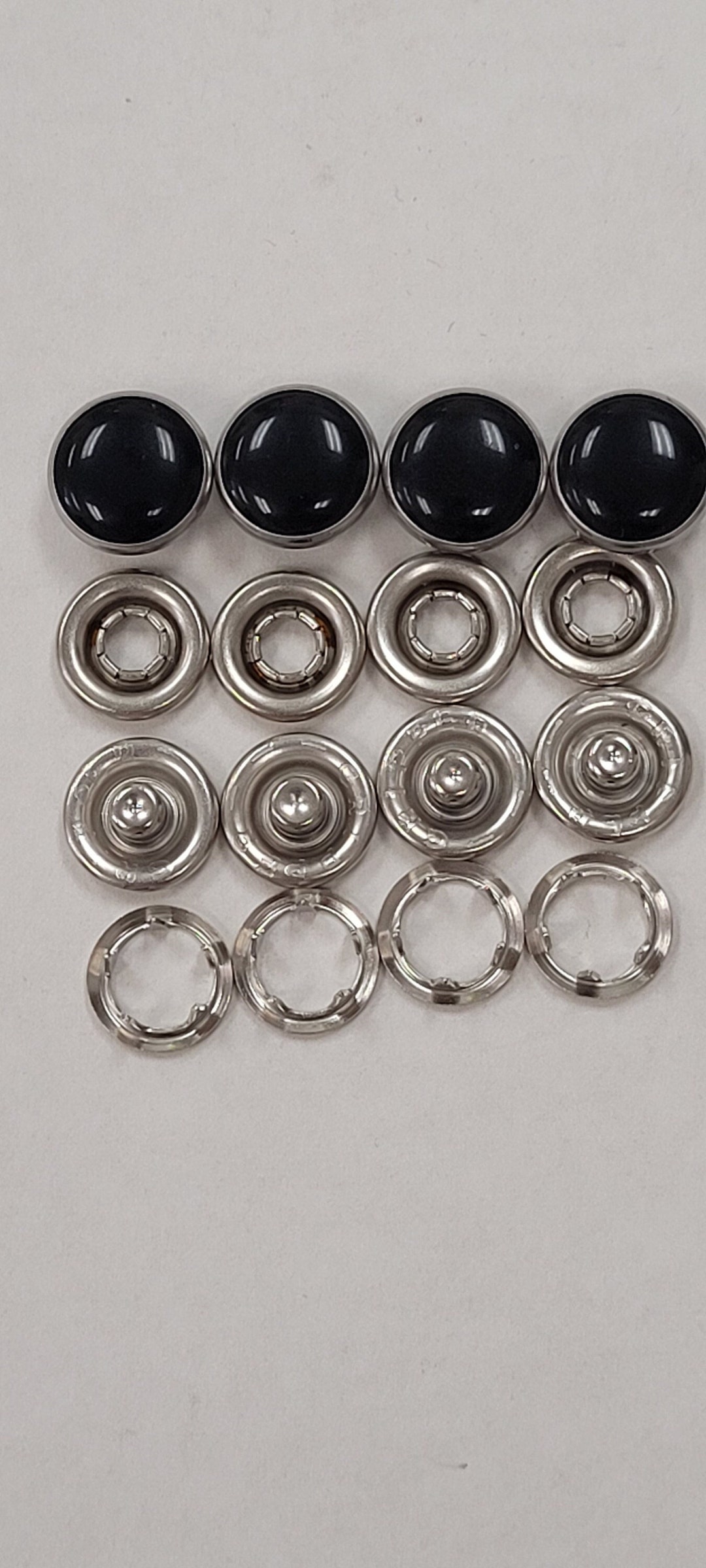 Western Polyester Pearl Snap-black-size 18-7/16" Diameter-complete Sets ...