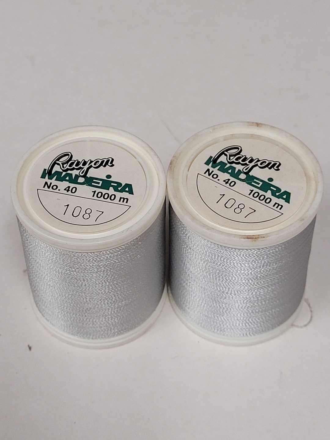 Madeira Embroidery Thread, 40 Rayon. 1100 Yd Spool. 1087 Lt Grey - Etsy