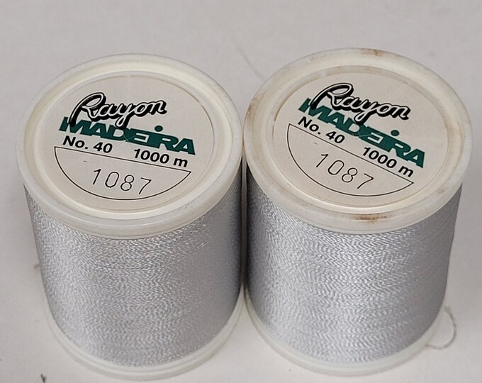 Madeira Embroidery Thread, #40 Rayon. 1100 Yd Spool. #1087 Lt Grey - Etsy