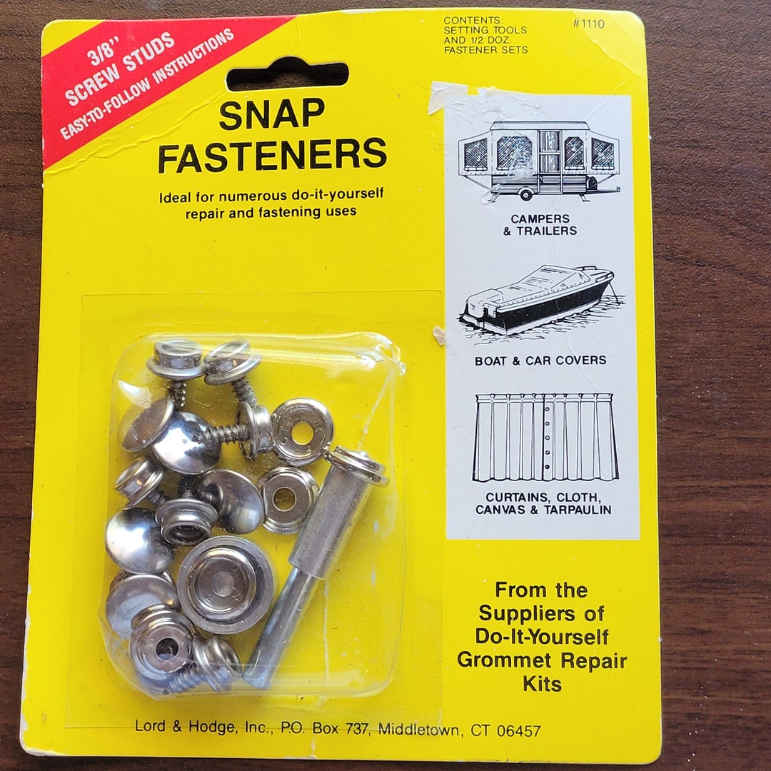 Snap Fasteners, Heavy Duty Durable With 3/8" Screw Studs. 3 Pcs With Tool to Attach. - Etsy