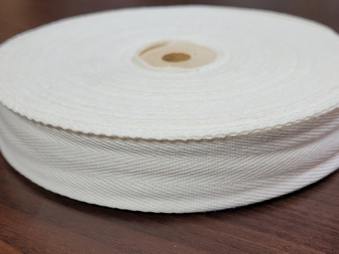 Cotton Twill Tape-1" Wide. Preshrunk. White. for Seams , Edging ...