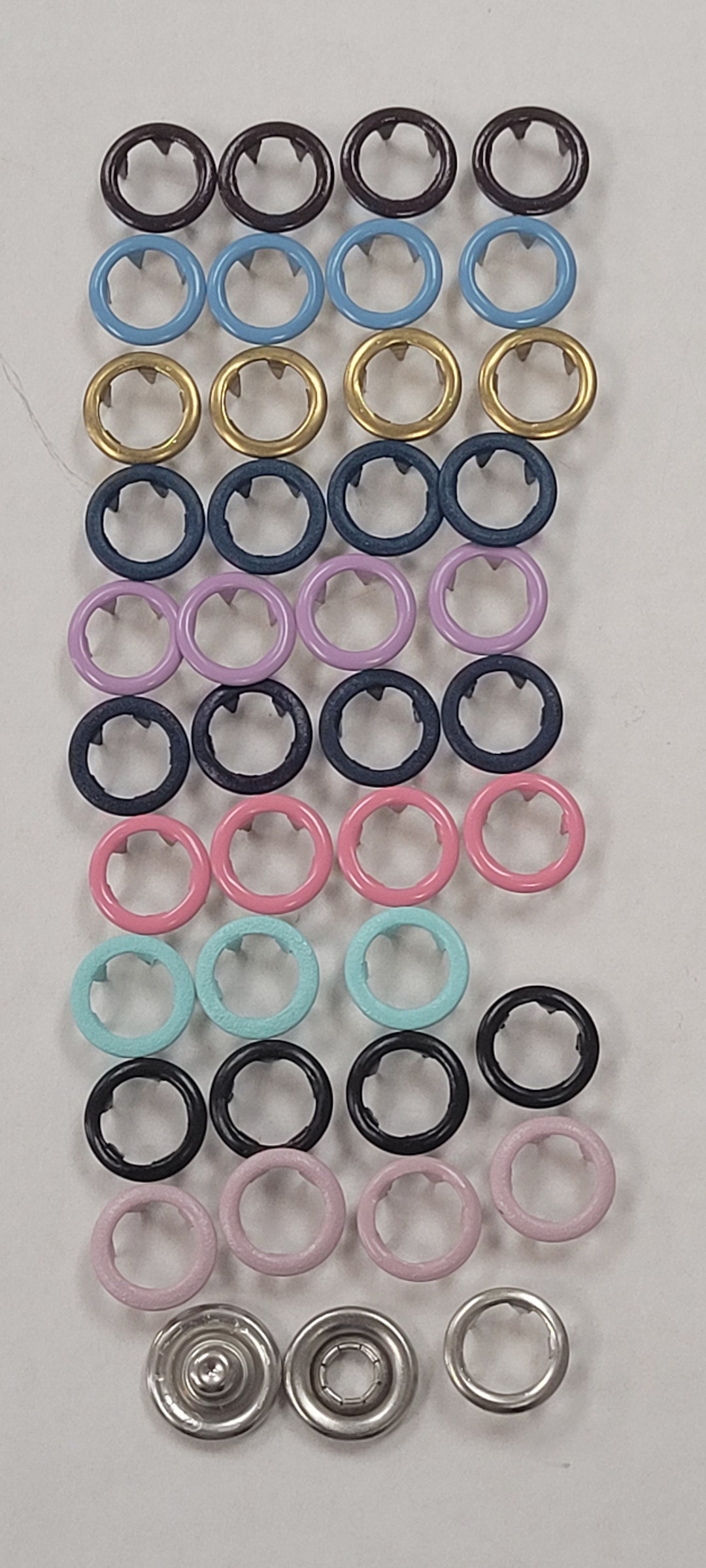 1 Dozen-size 16, 3/8" Diameter Open Prong Snap Fasteners-complete Sets ...