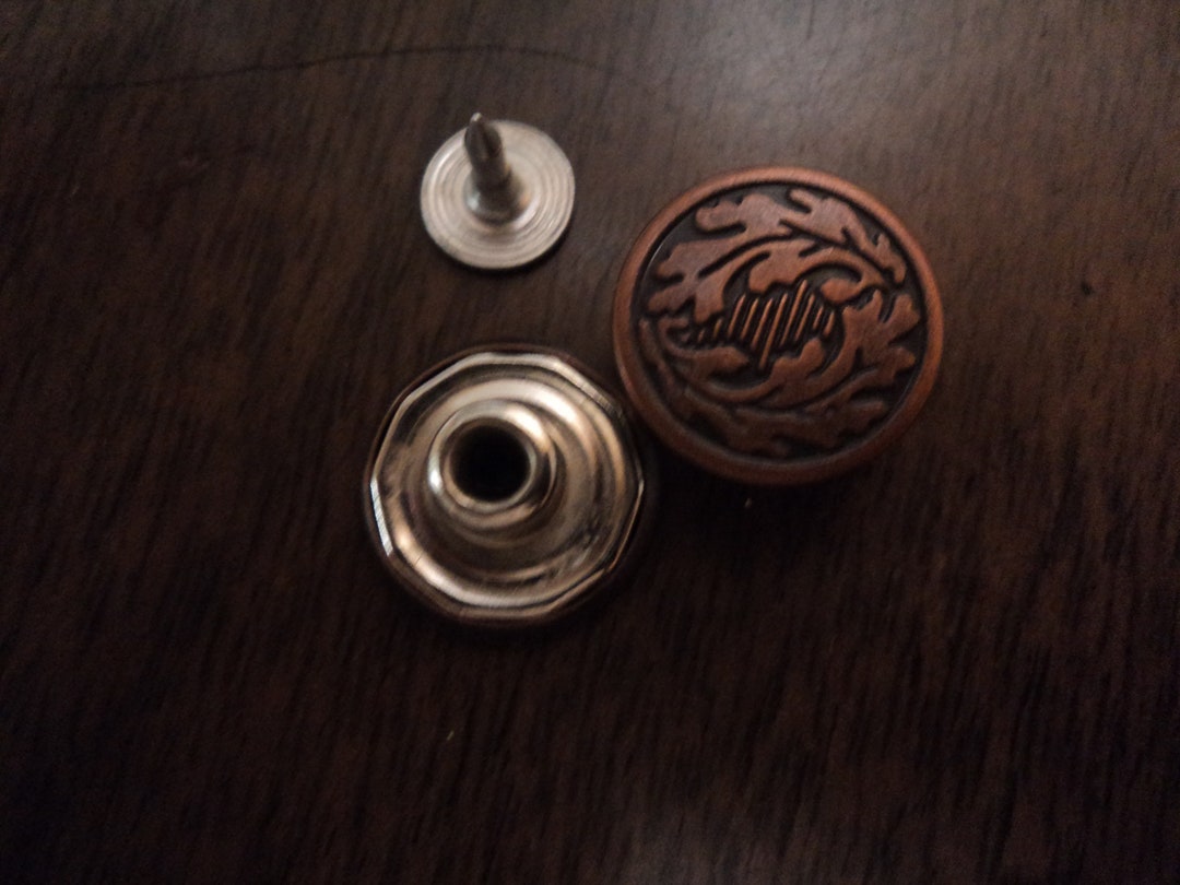 Jean Tack Button & Tack. Made in USA by Scovill Fasteners. Ant Copper ...
