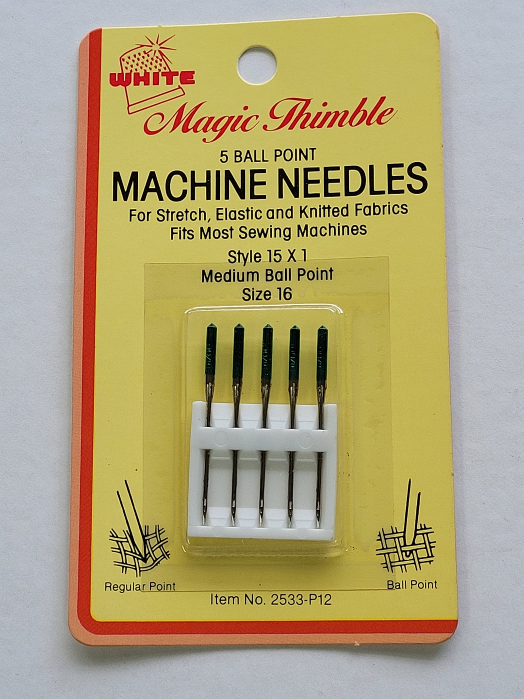 Ball Point Sewing Machine Needles, Size 16. 5 Needles per Package. - Etsy