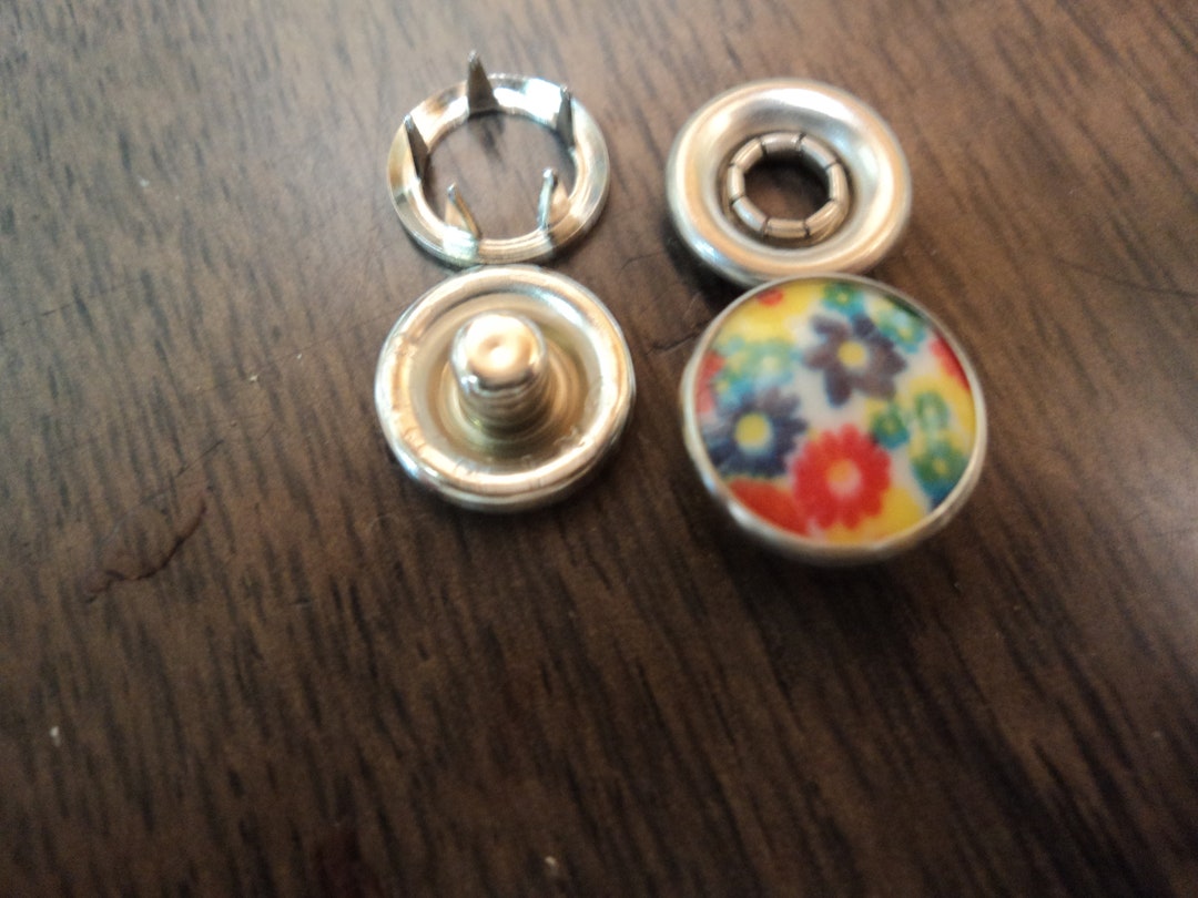 Floral Design Prong Snap Fastener. Size 18, 7/16" Diameter. 1 Dozen ...