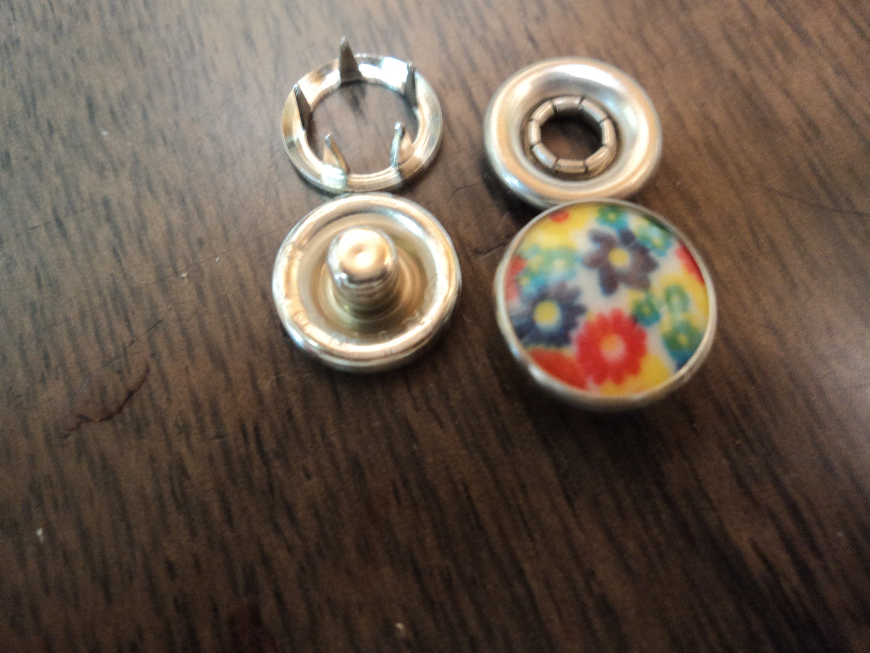 Floral Design Prong Snap Fastener. Size 18 7/16 - Etsy