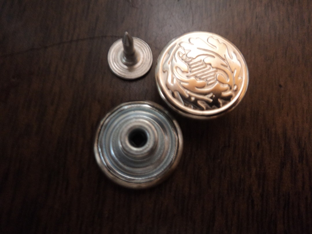 Jean Tack Button & Tack. 5/8 Diameter. Made in USA by Scovill Fasteners ...