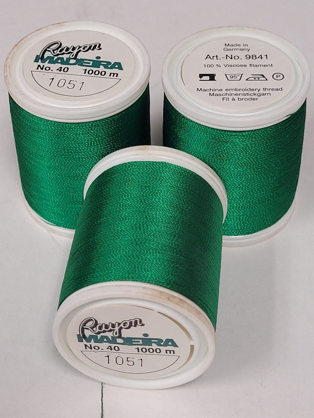 Madeira Embroidery Thread, #40 Rayon. 1100 Yd Spool. #1051 KELLY - Etsy