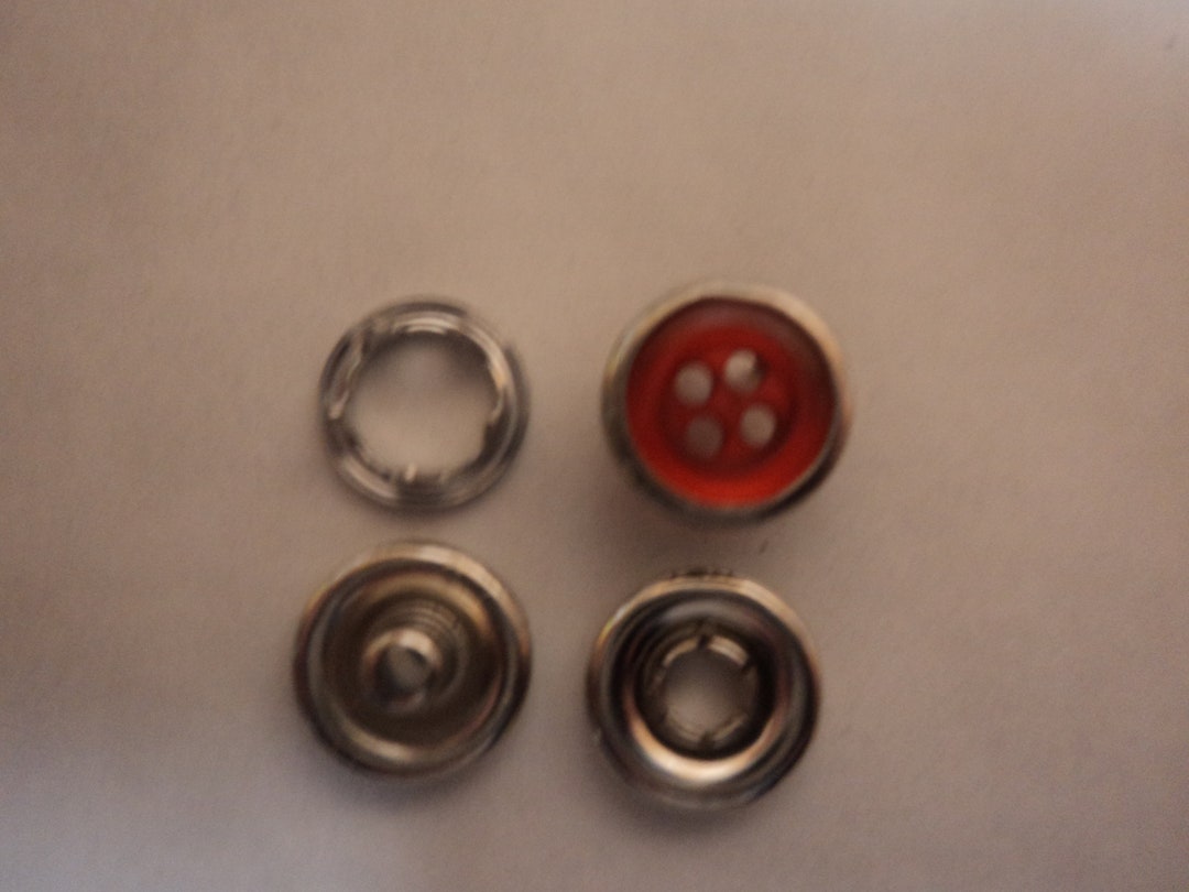 Western Pearl Button Look Baby Snap-red-snap Fasteners-4 Parts-5/16 ...