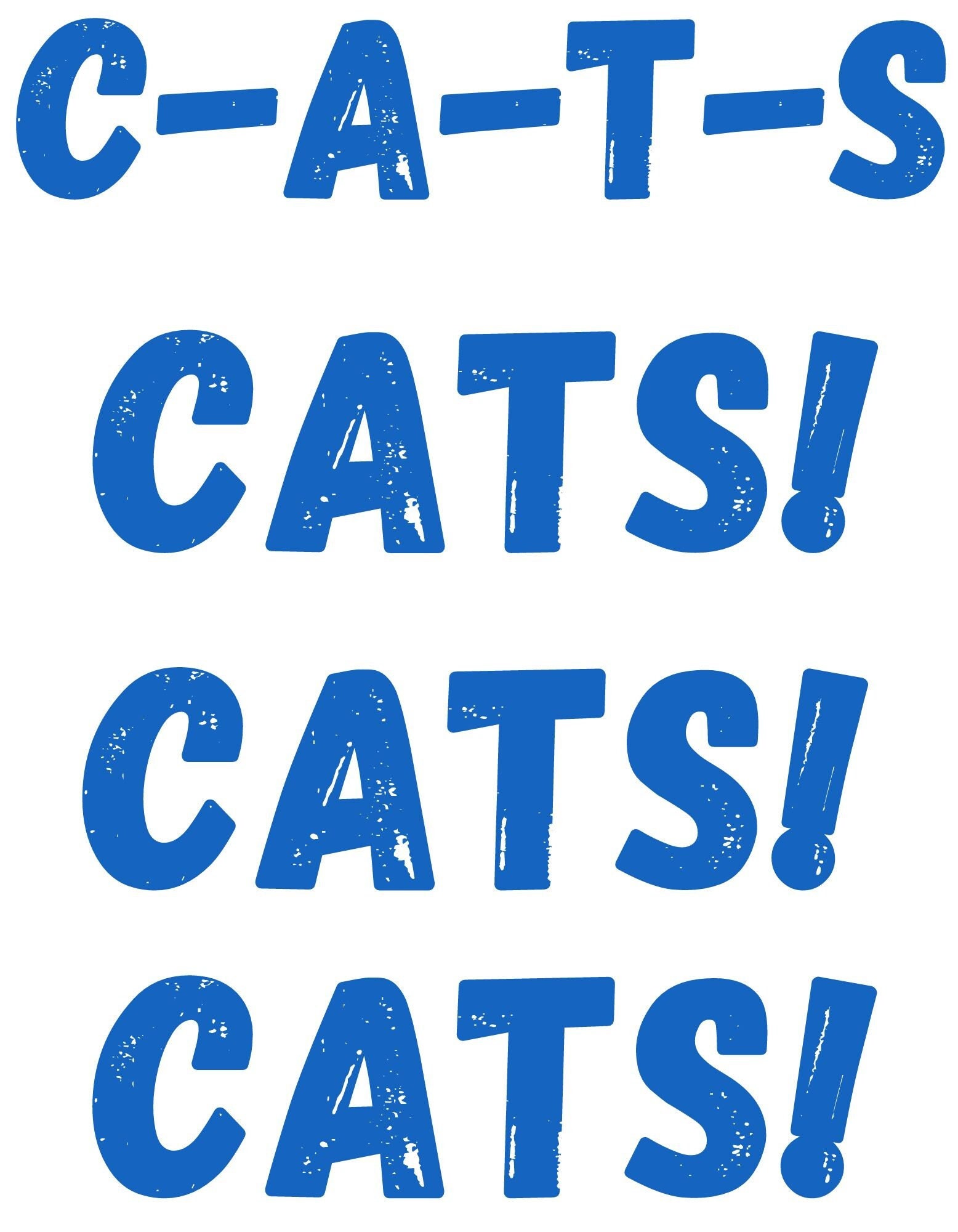C-A-T-S CATS CATS CATS Kentucky Wildcats Digital Download - Etsy