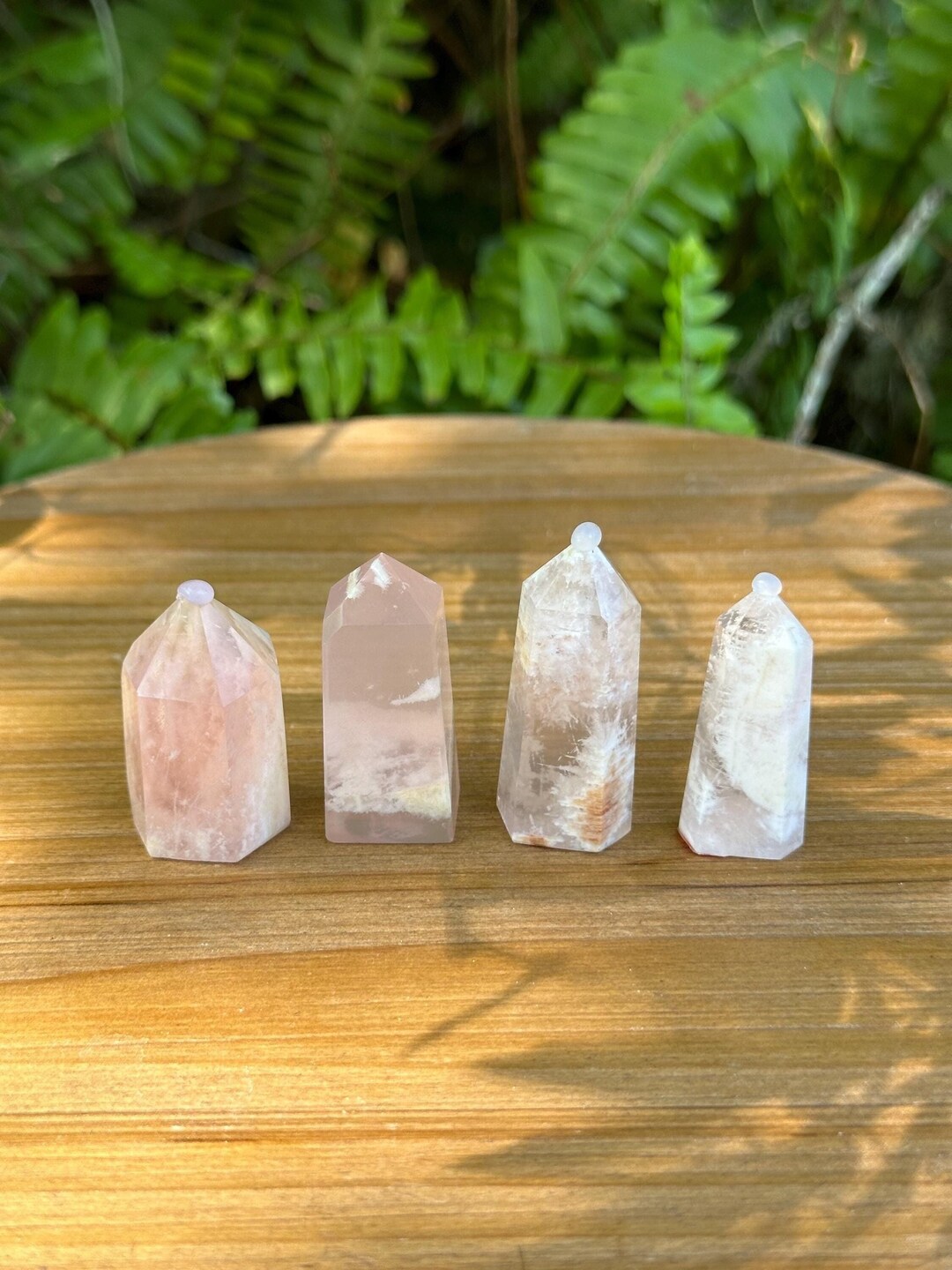 Snowflake Garden Rose Quartz Tower - Etsy