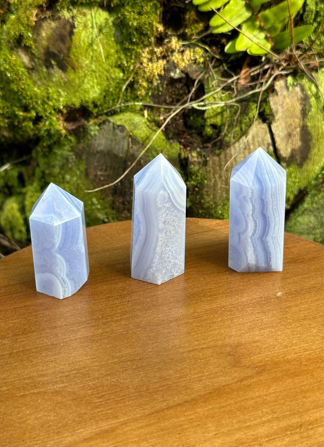 Baby Blue Lace Agate Towers - Etsy