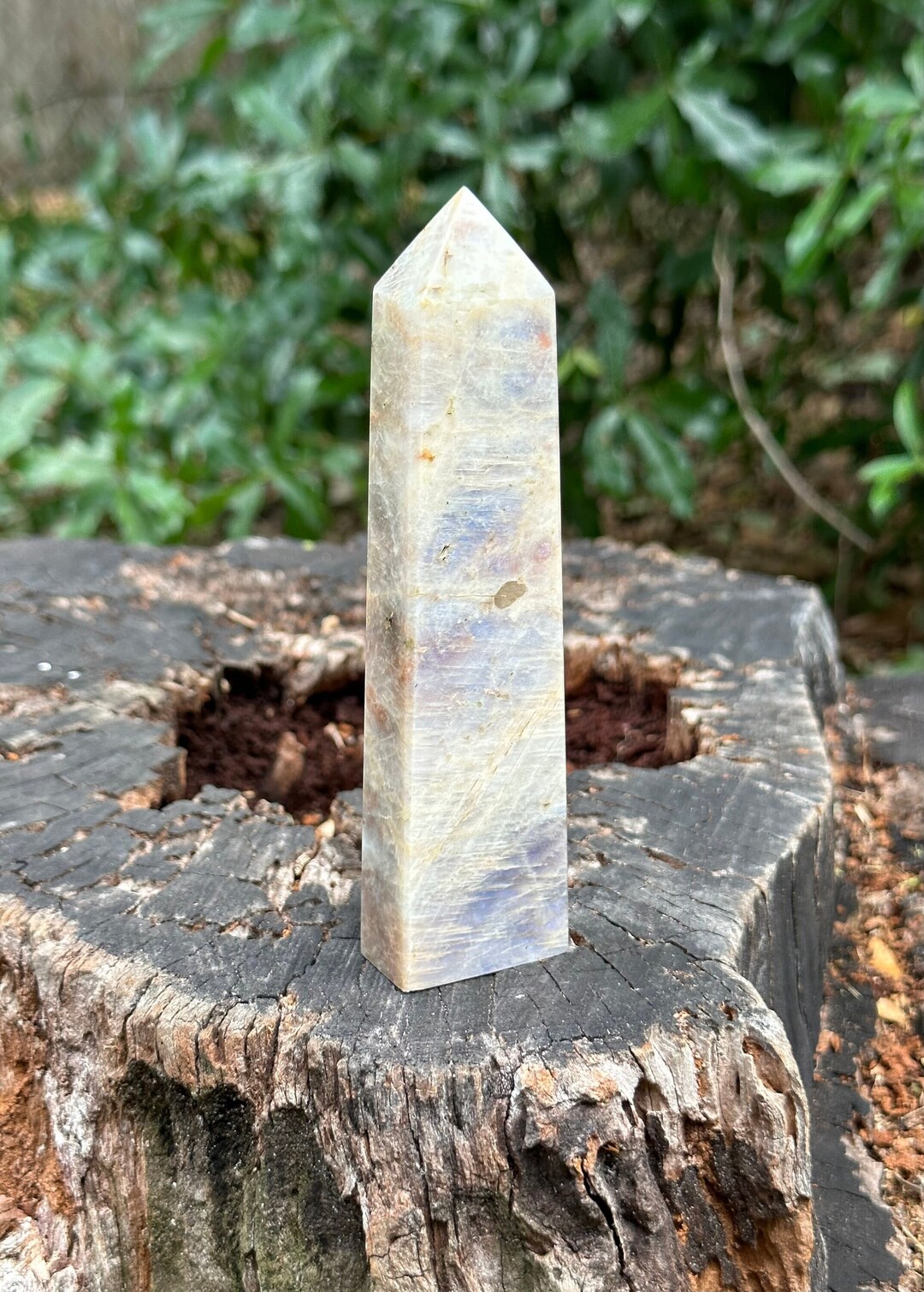 Large Moonstone Sunstone Obelisk - Etsy