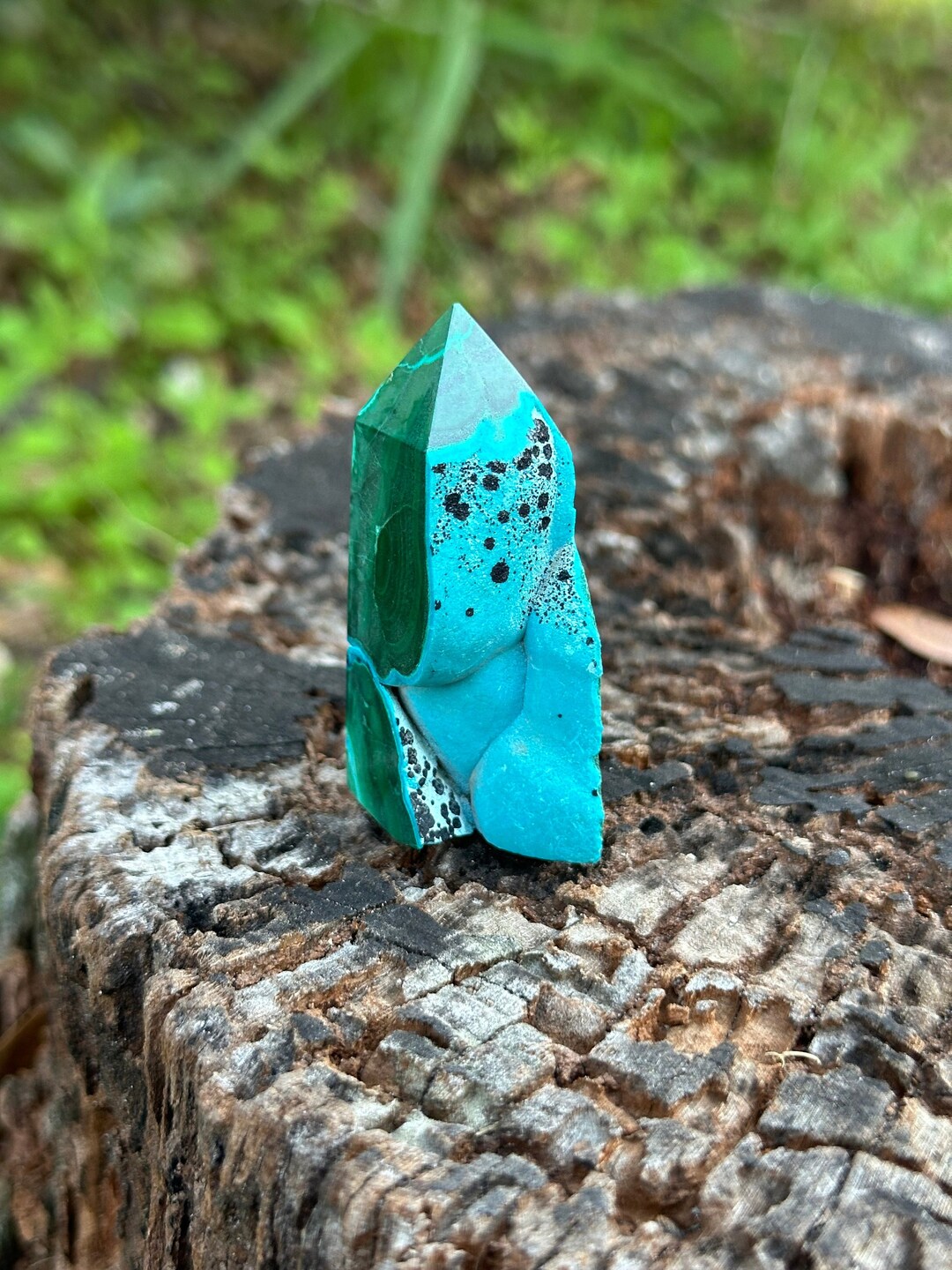 Chrysocolla Malachite Obelisk - Etsy