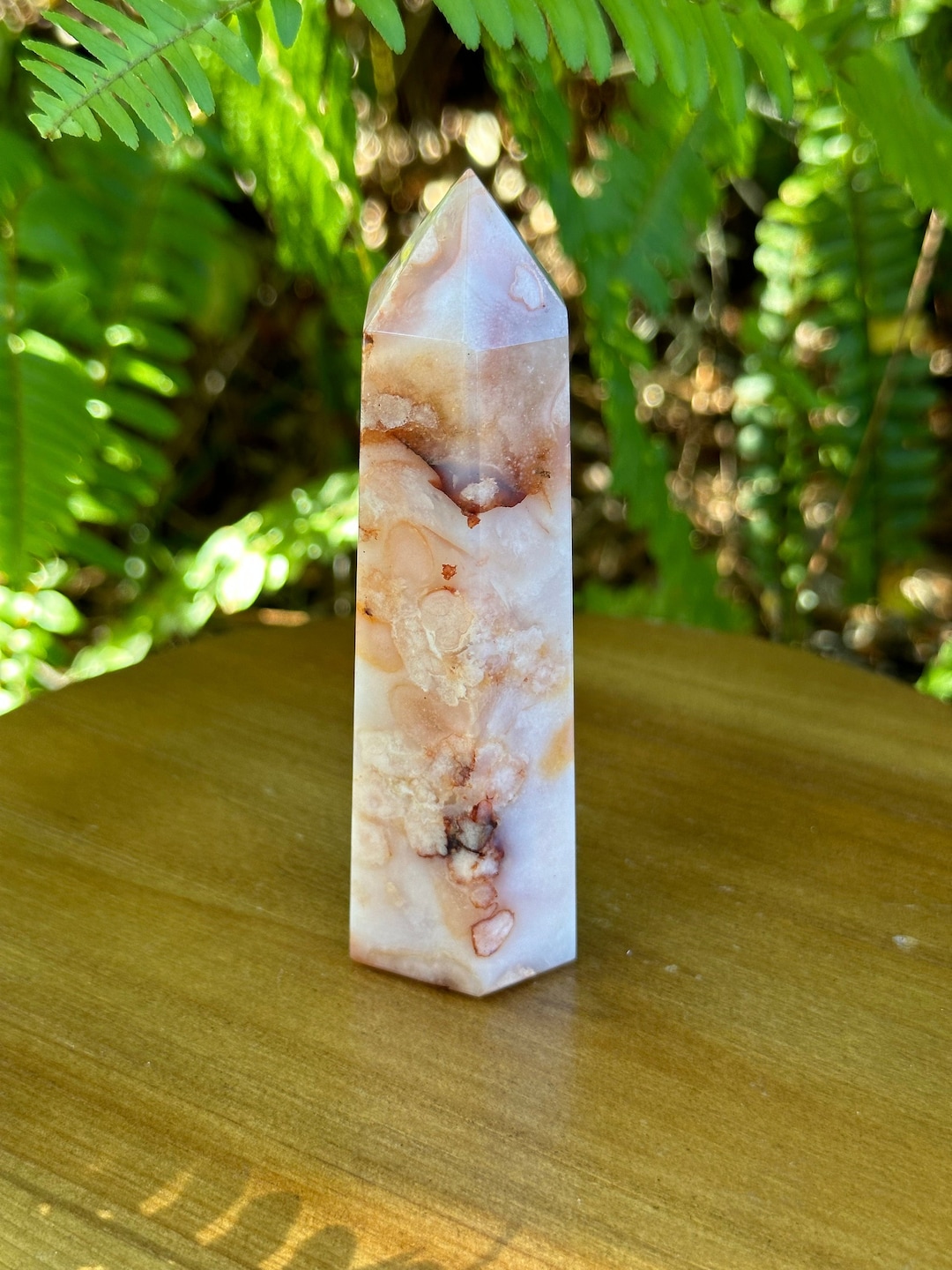 Carnelian Flower Agate Tower - Etsy