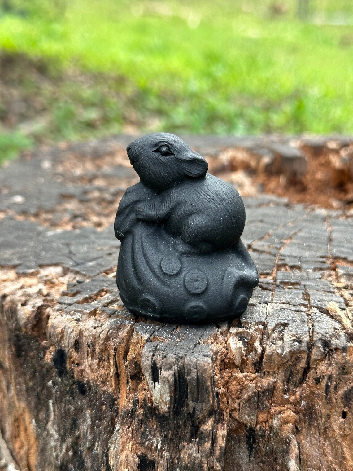 Obsidian Money Mouse Carving - Etsy