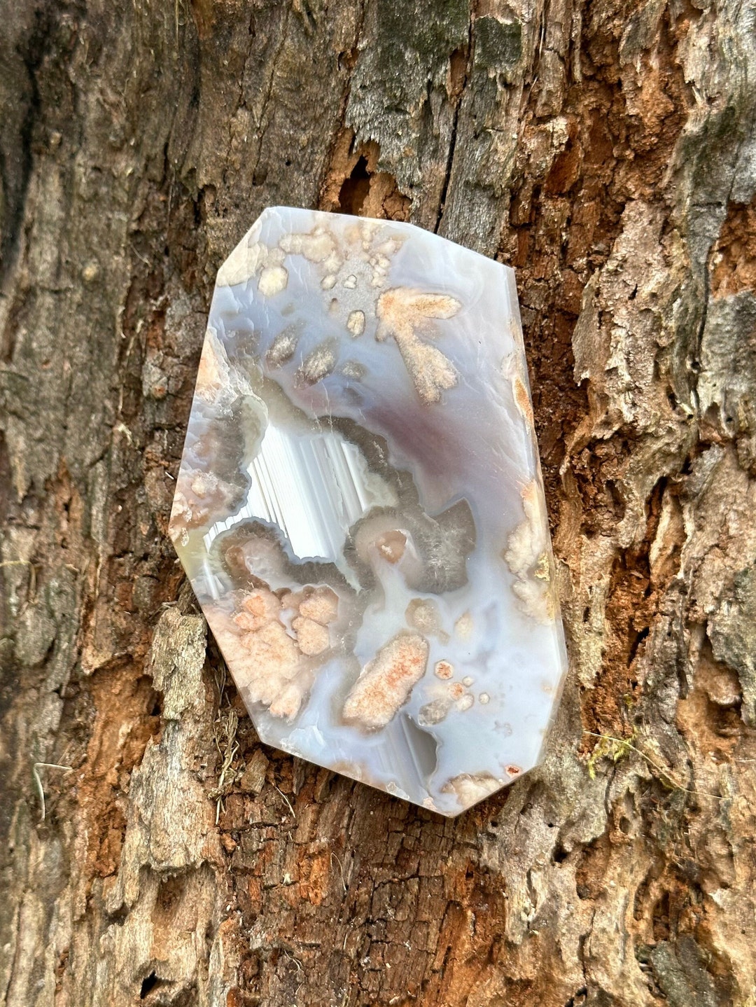 Black Flower Agate Slab - Etsy