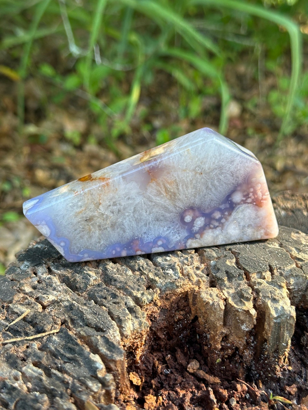 Blue Flower Agate Slab - Etsy