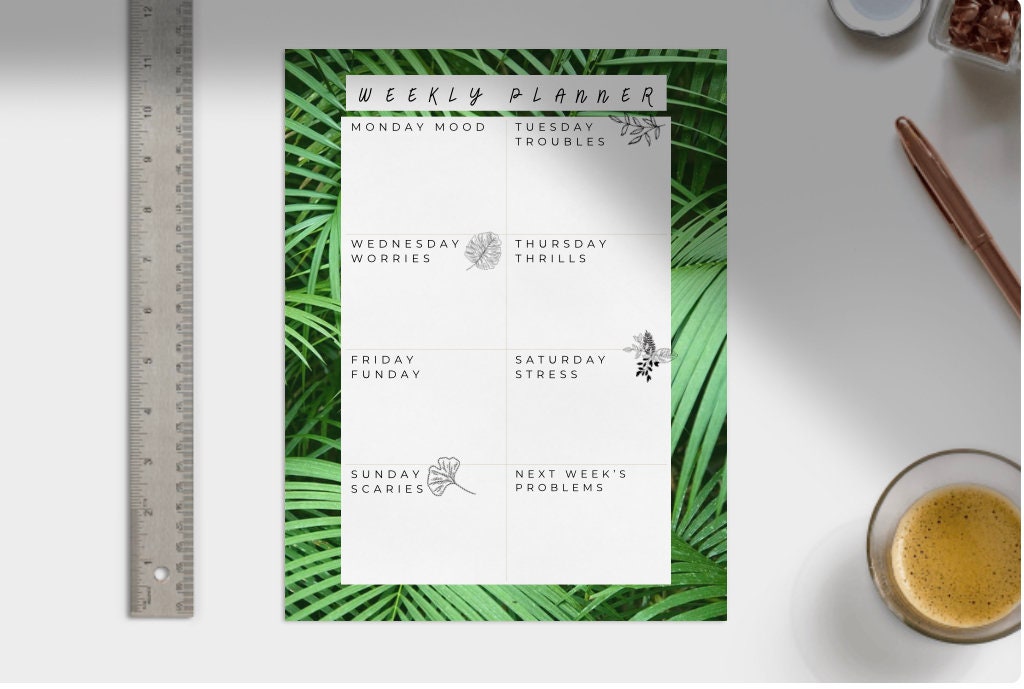 Daily Planner Printable Nature Background - Etsy