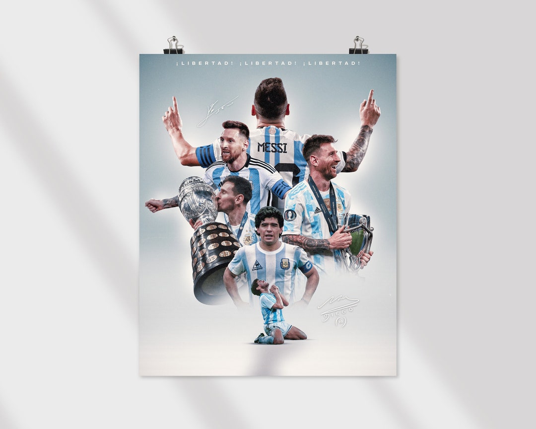 PSG Messi Poster Argentina Art Soccer Coach Gift, Black Friday Sale ...