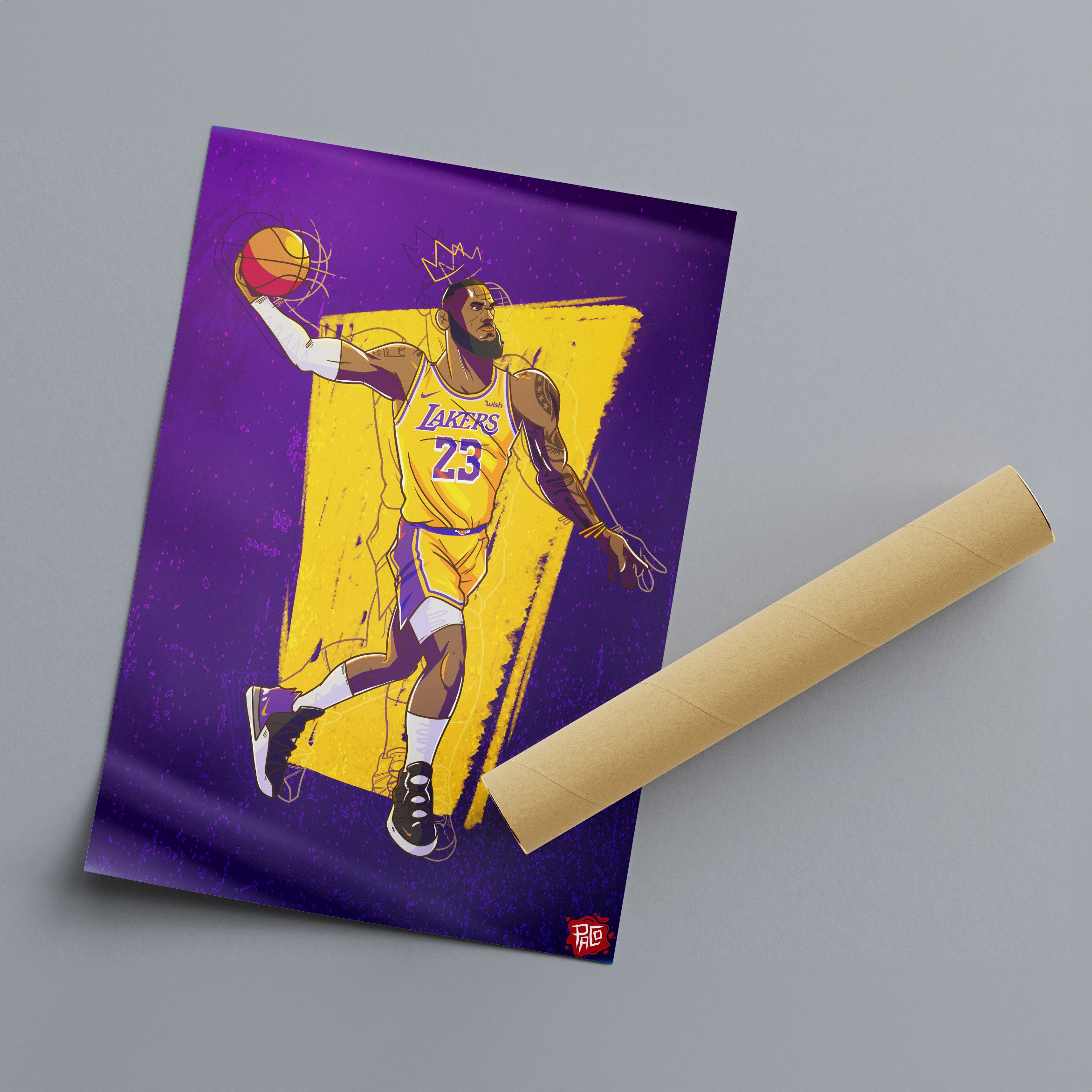 Lebron James Los Angeles Lakers Poster, NBA Posters, Basketball Wall ...