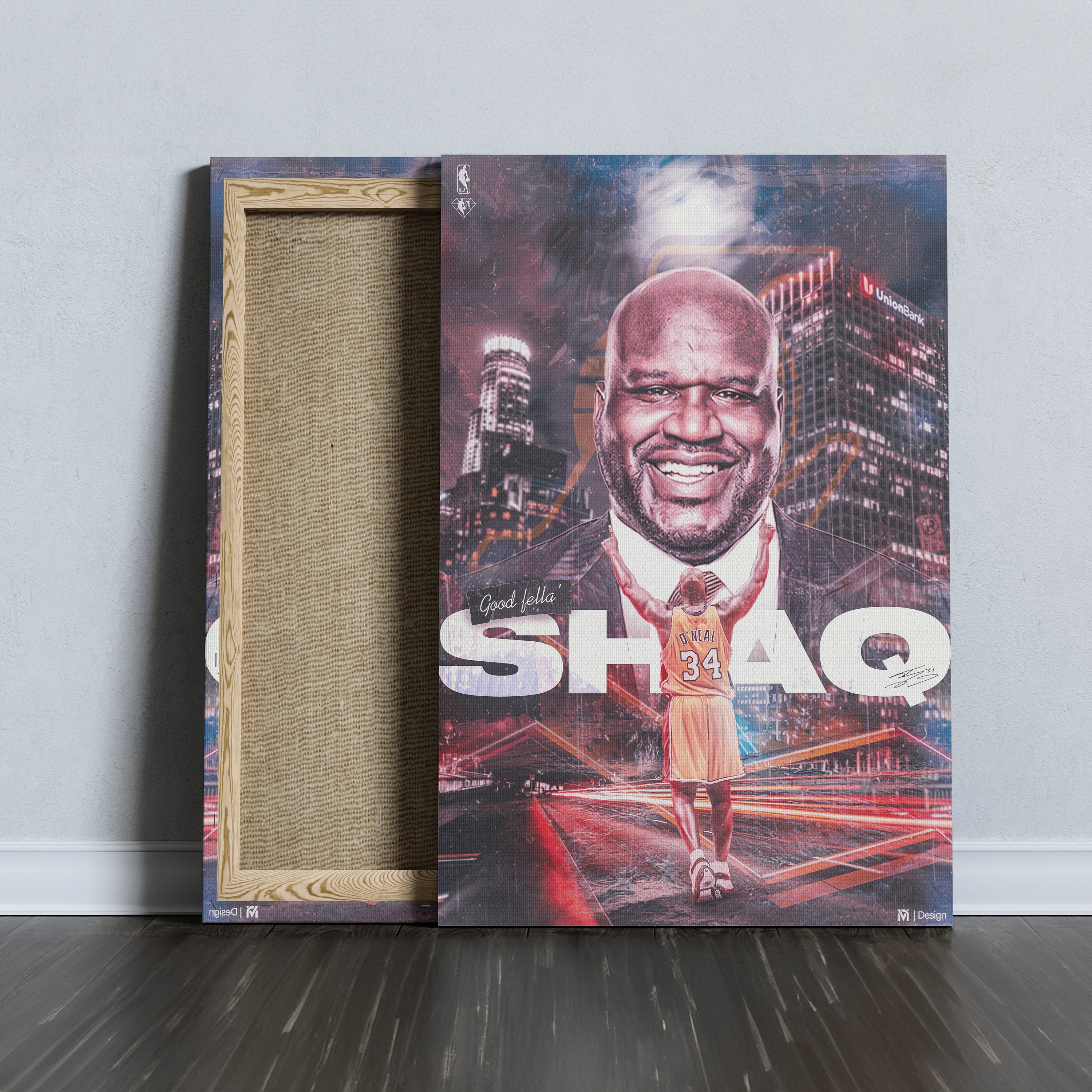 Los Angeles Lakers Shaquille O'neal NBA Posters, Basketball Wall Art ...