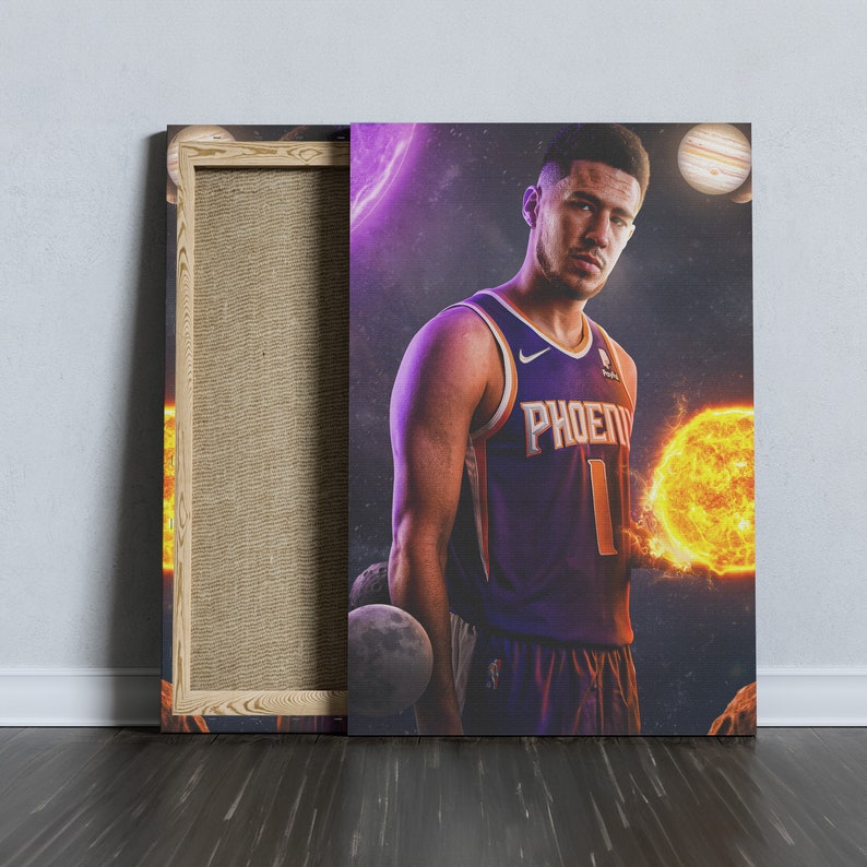Devin Booker Poster, Phoenix Suns Print, Basketball Wall Art, Modern ...