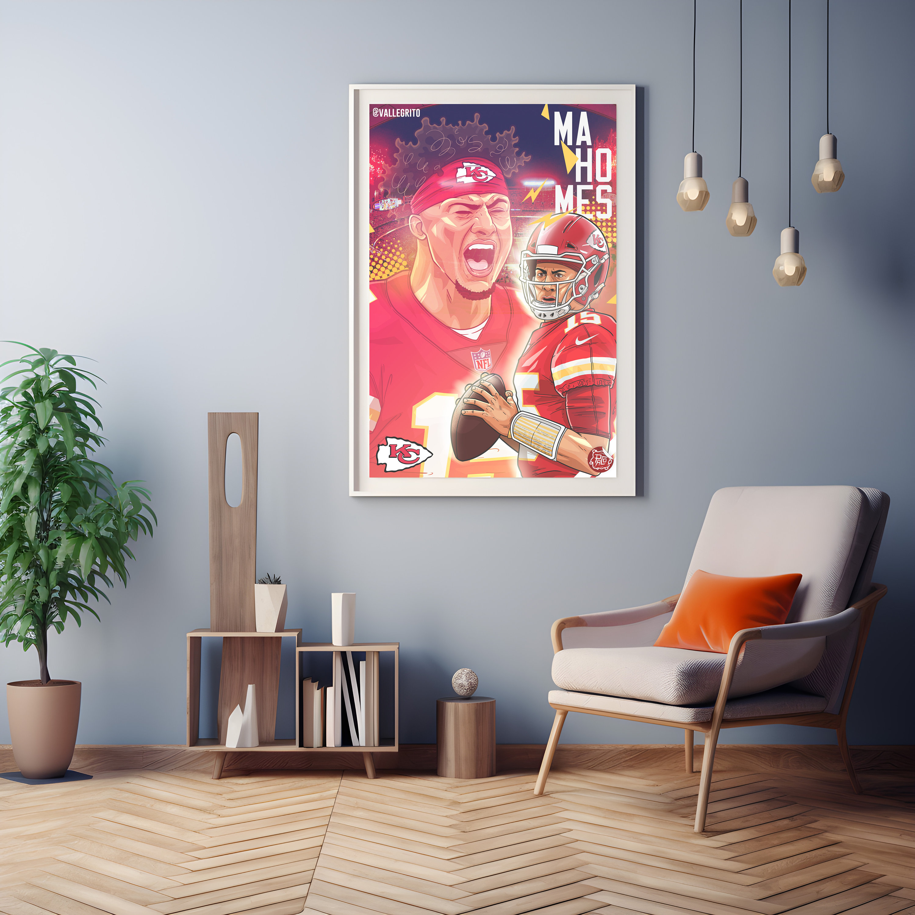 Kansas City Chiefs Poster Patrick Mahomes Print NFL Poster - Etsy