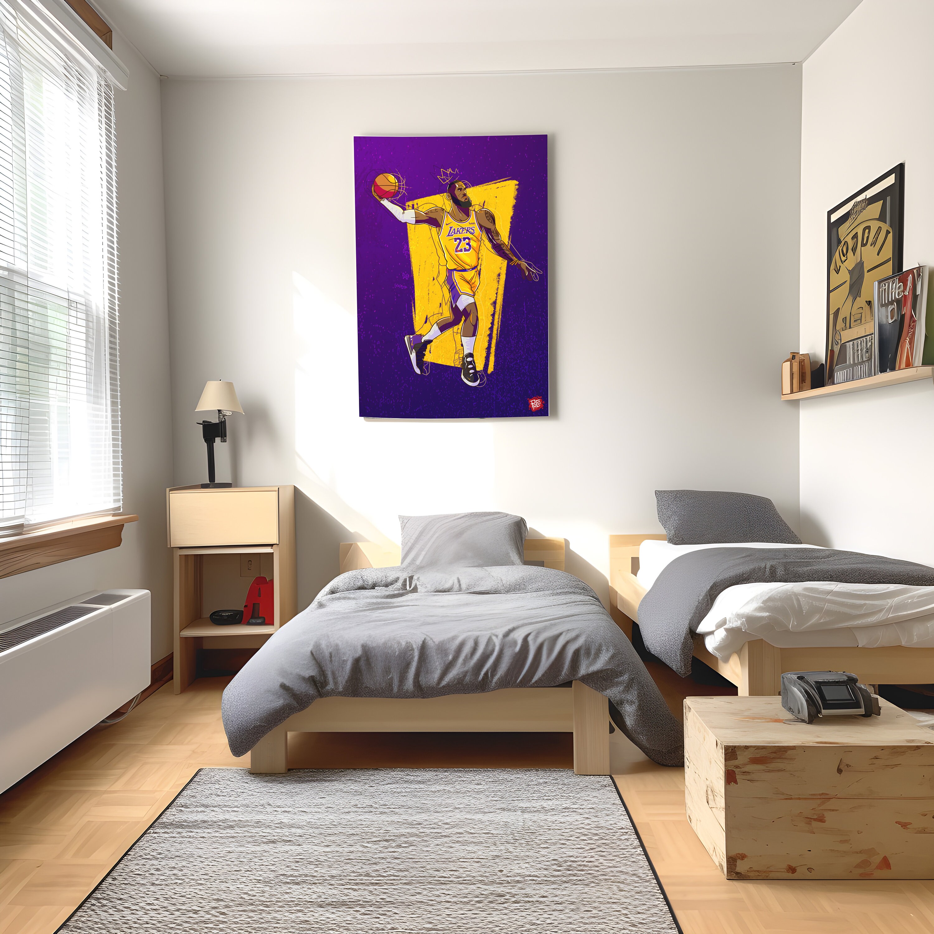 Lebron James Los Angeles Lakers Poster, NBA Posters, Basketball Wall ...