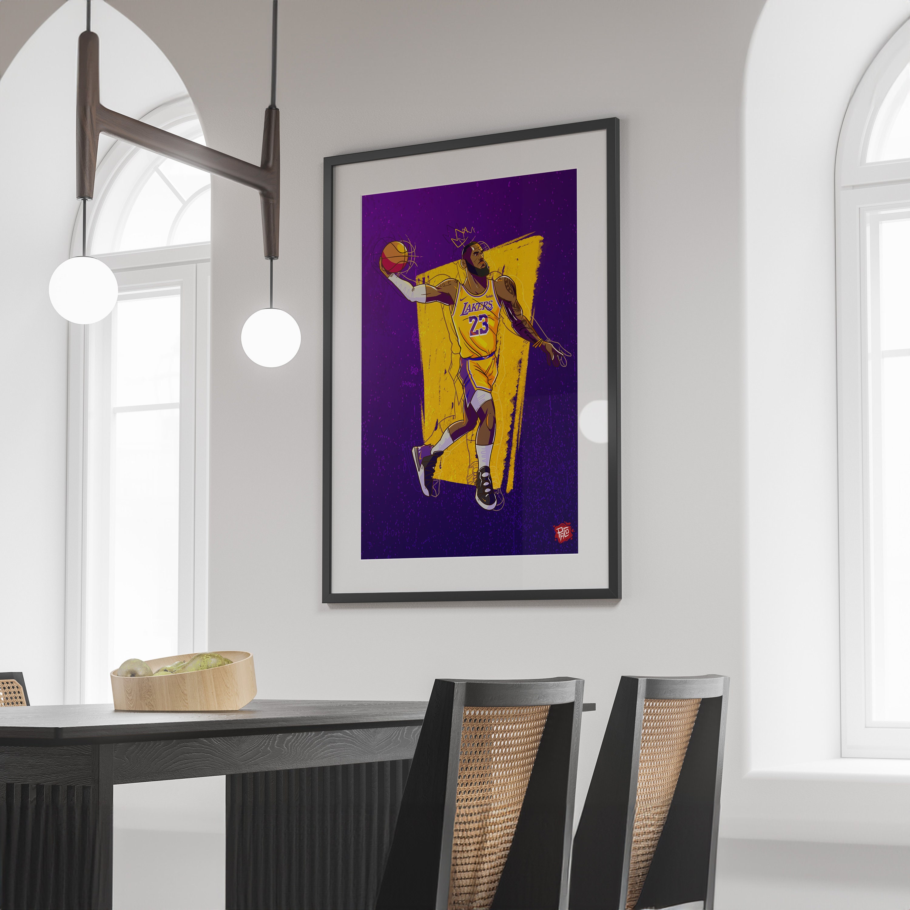Lebron James Los Angeles Lakers Poster, NBA Posters, Basketball Wall ...