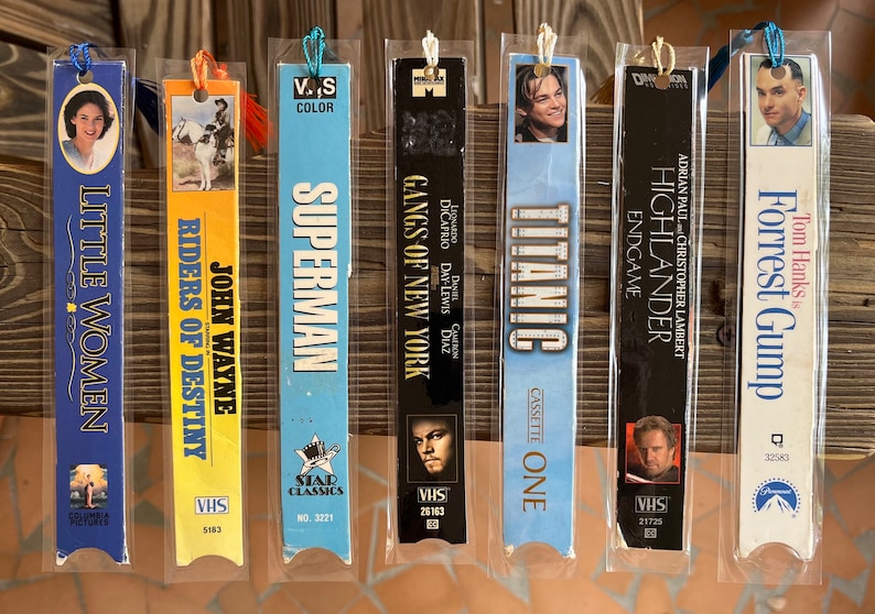 VHS DVD Bluray Bookmarks for Movie and Book Lovers - Etsy