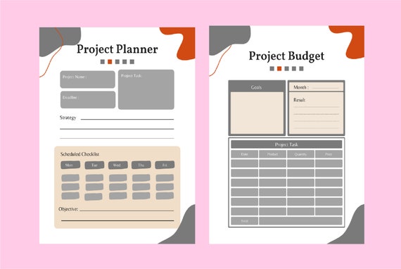 Project Planner Template Project Tracker Printable Planner - Etsy Australia