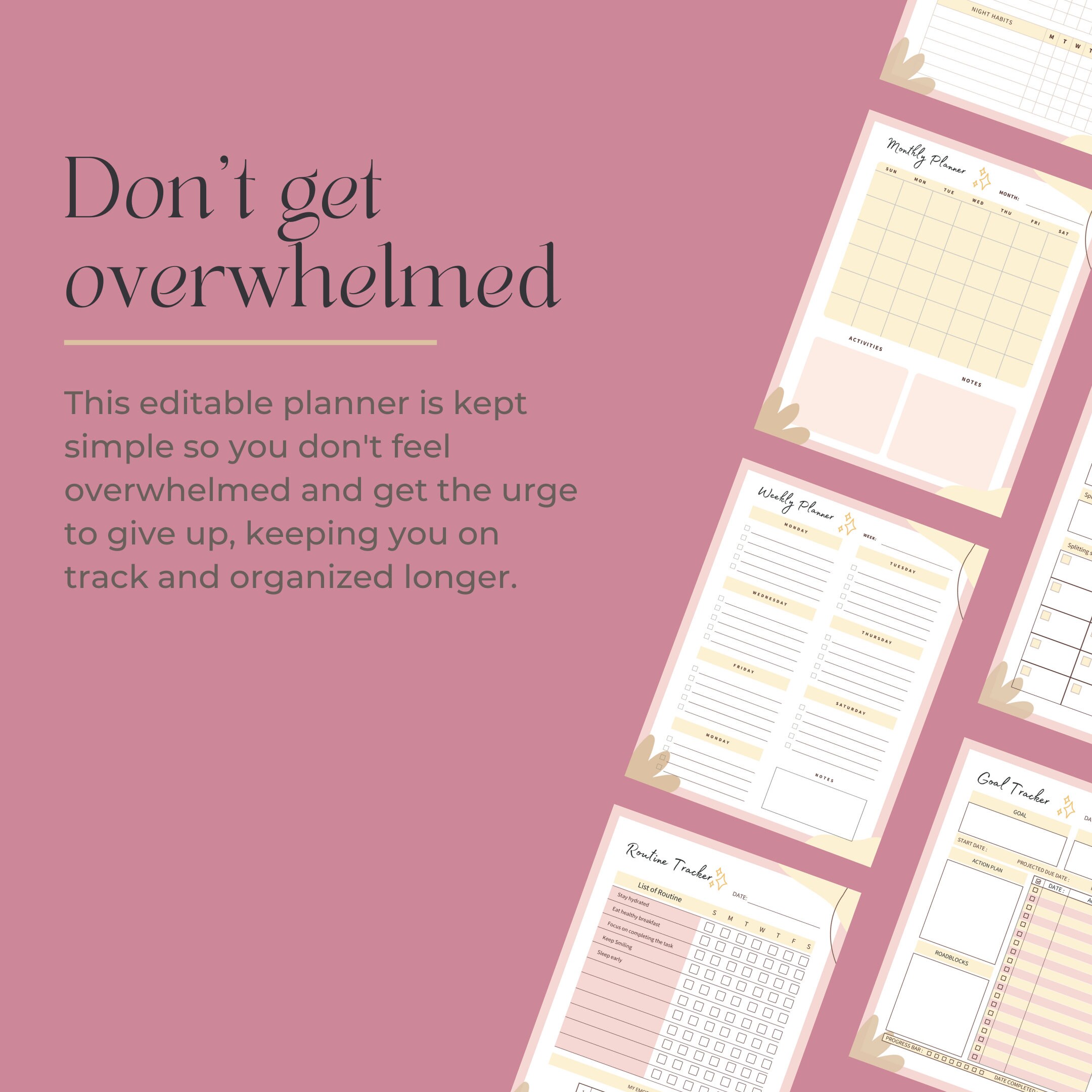 ADHD Planner, ADHD Printable Planner, 10-page Neurodiverse Planner ...
