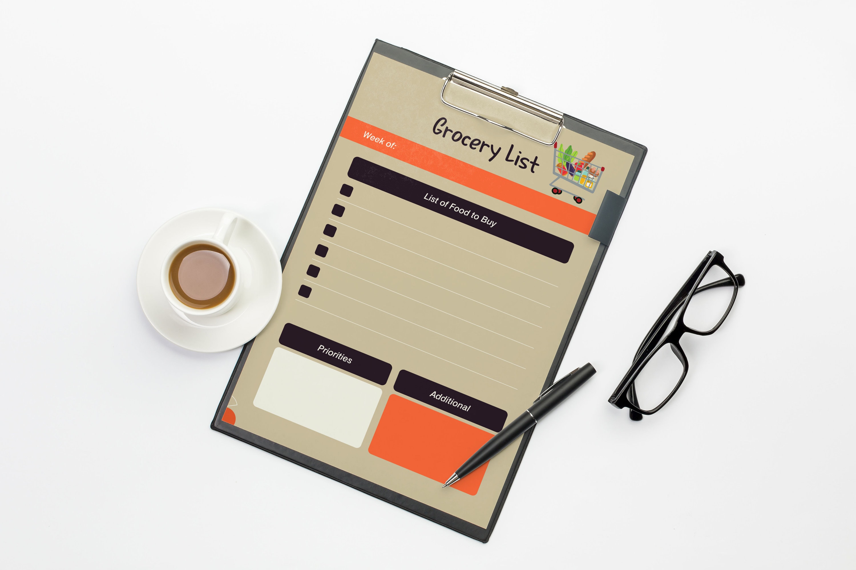 Printable Grocery List, Weekly Shopping List, Food Shopping, Planner ...