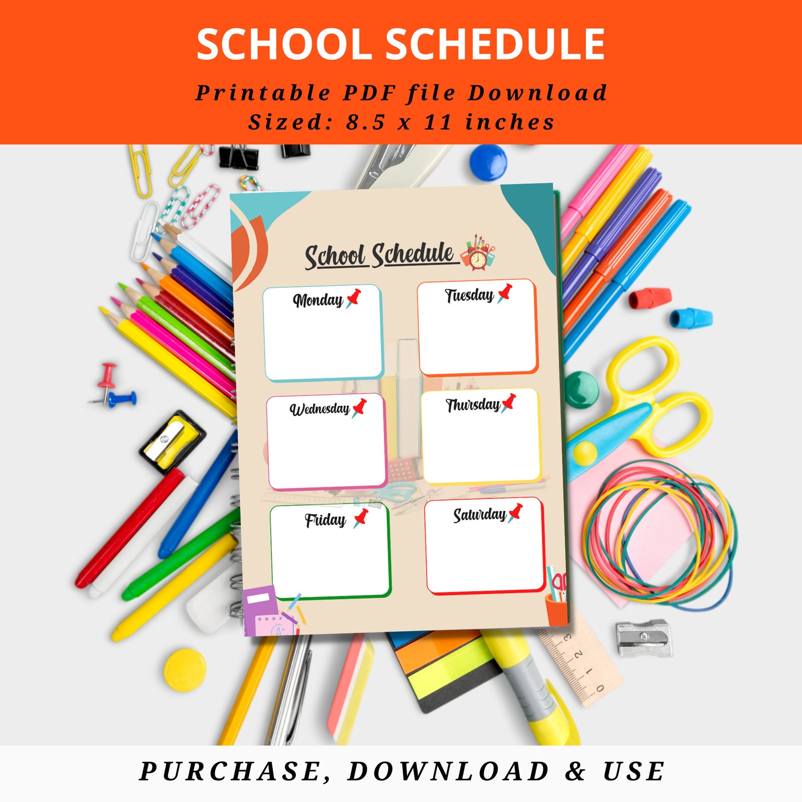 Printable Daily School Schedule, School Schedule, Everyday School ...