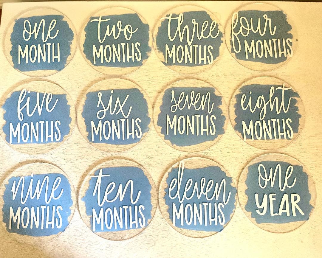 Acrylic Baby Monthly Milestone Set for Baby| Baby Monthly Milestone ...