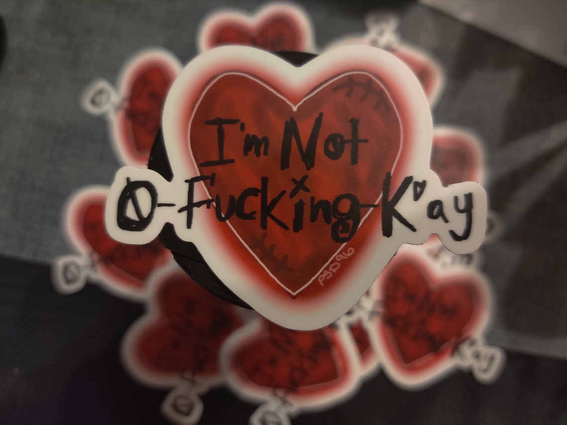 MCR "i'm Not Okay" Inspired Sticker - Etsy