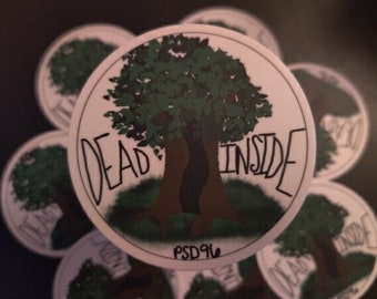 Dead Inside Vinyl Sticker - Etsy