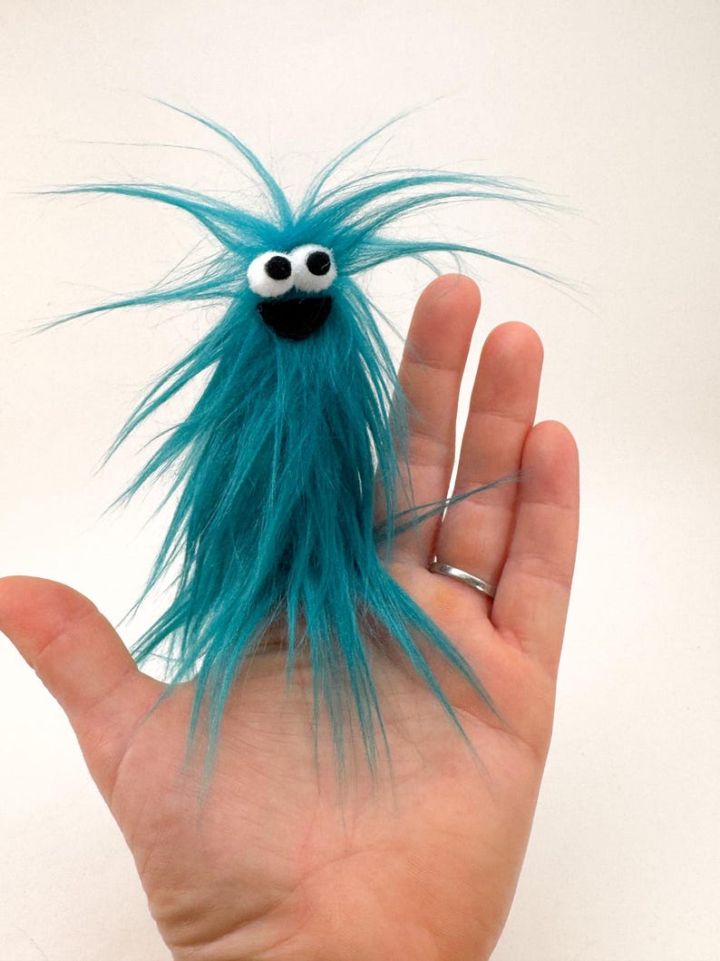 Lil Beasties - Monster Finger Puppet - Teal - Etsy